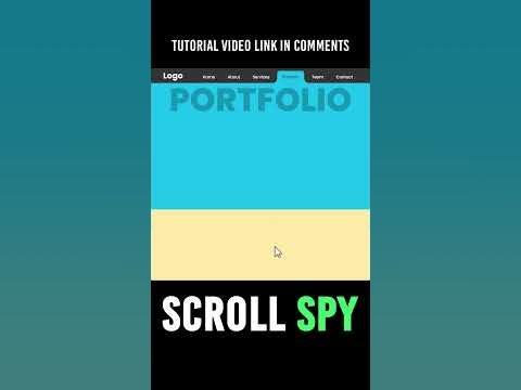 Active Link on Page Scroll using Javascript | ScrollSpy #shorts - YouTube