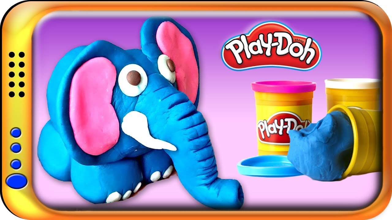 How to make Elephant Toy 🐘 | Learn Colors with Play doh modelling clay ...