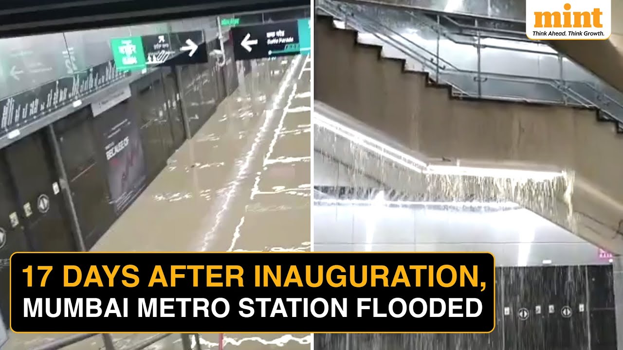 Mumbai Rains: Commuters Share Metro Line 3 Worli Station Flooded ...