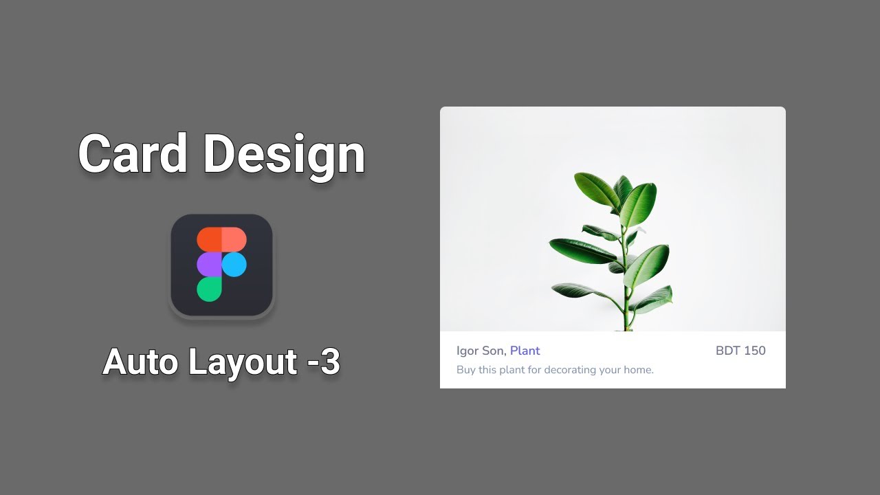 Card Design Using Auto Layout | Website/App Card Design |অটো লেইয়াউট ...