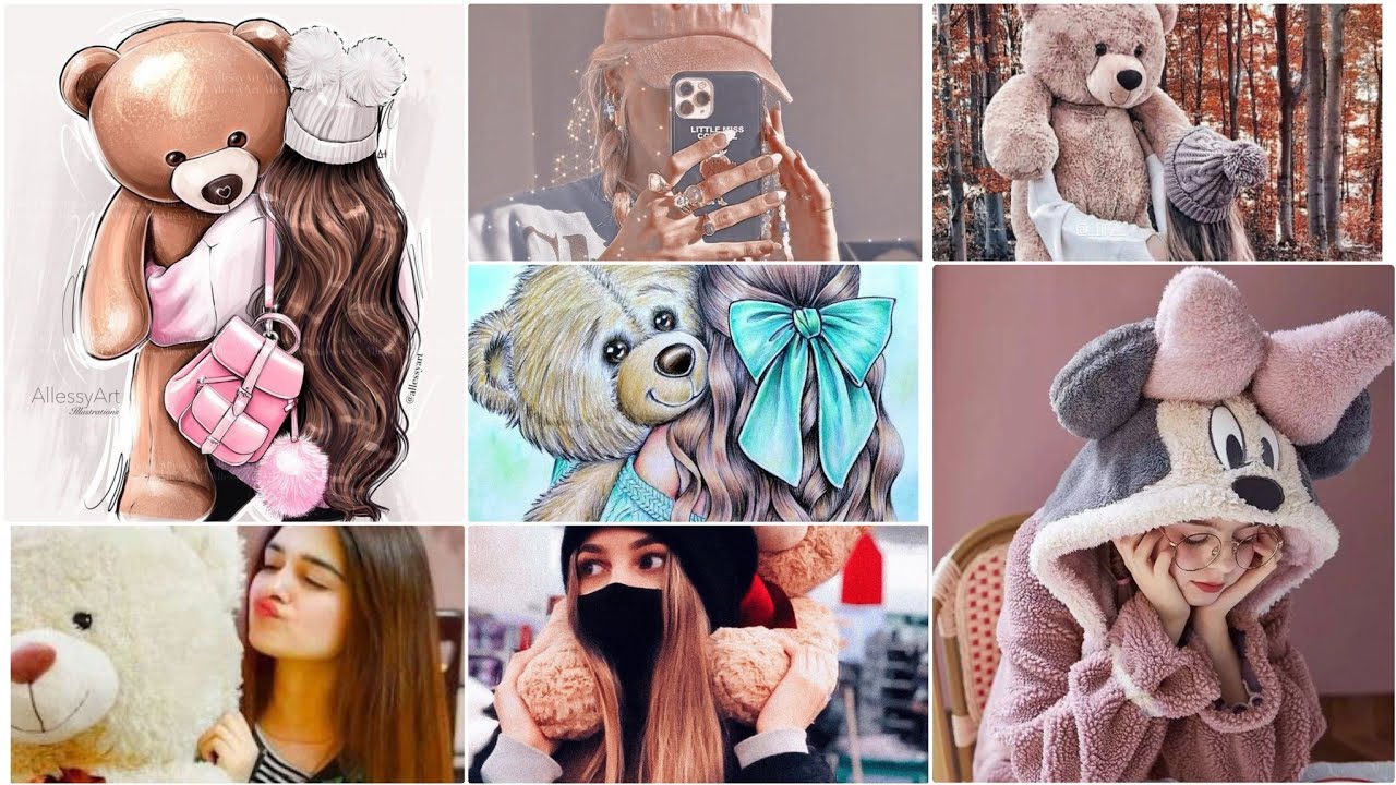 latest girls dpz with teddy bear | teddy bear dpz |Dp Photo |Awesome ...