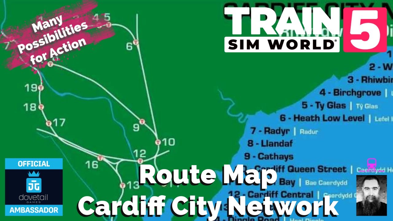 TSW Cardiff City Network Route Map Revealed - YouTube