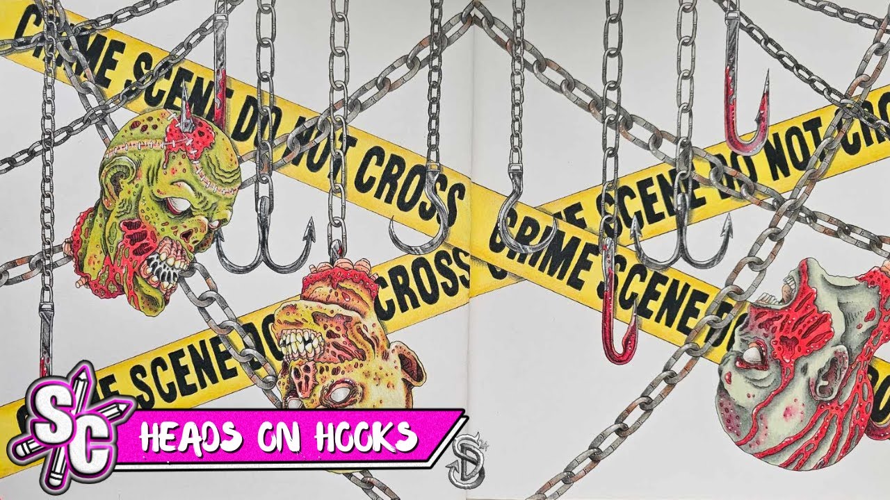 HEADS ON HOOKS Sophie Colours The Beauty of Horror II 2 coloring book ...