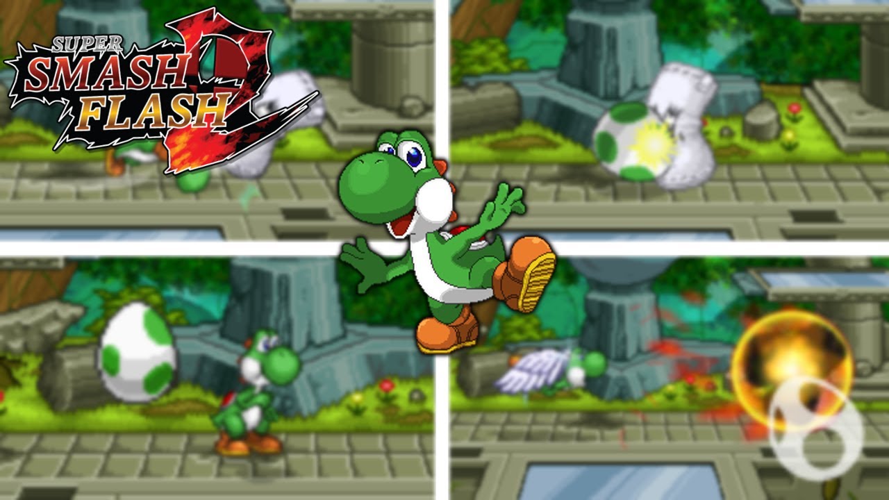 SSF2 | Who Are Yoshi's Strongest Attacking Moves - YouTube