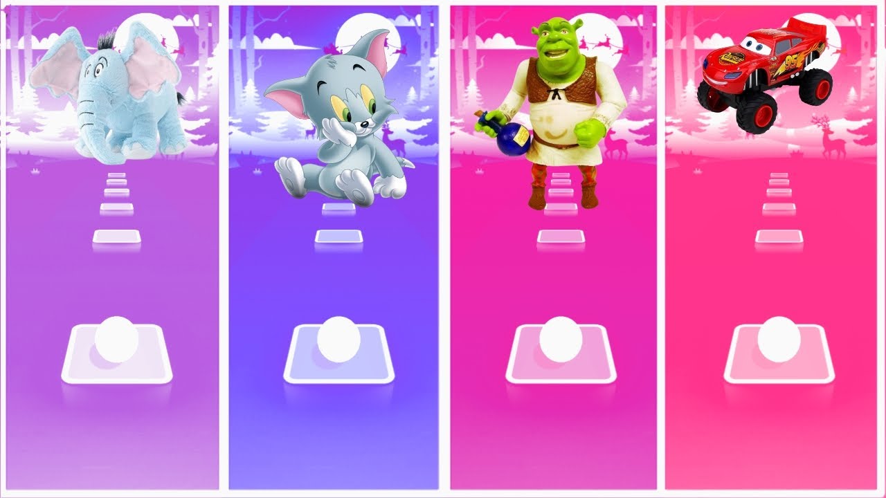 Horton_Hears 🆚 Tom_and Jerry 🆚 Shrek_2 🆚 Mcqueen Eater Tiles Hop Edm ...