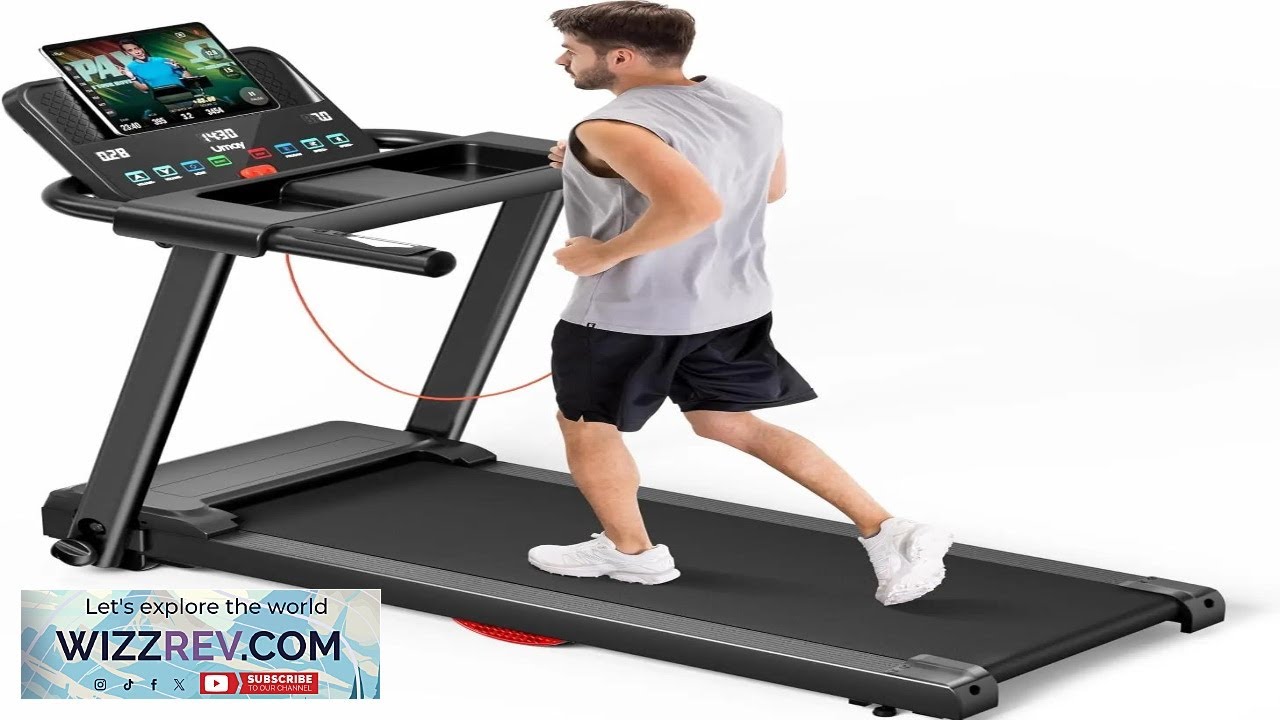 Treadmills for Home Quiet Folding Treadmill with Heart Rate Sensor Dual ...