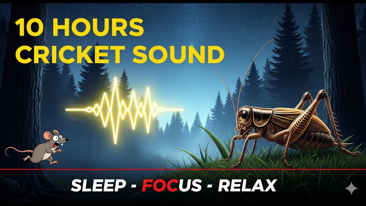"10 Hours of Cricket Chirping – Relaxing Nature Sounds for Sleep, Focus ...