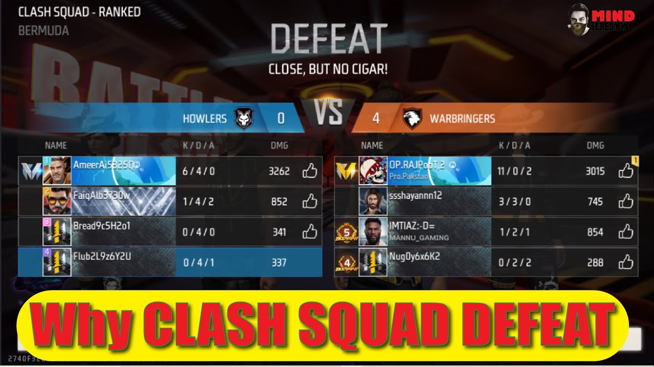 FREE fire - Why CLASH SQUAD Defeat - DEFEAT 4 by 4 #ff #ffmax # ...