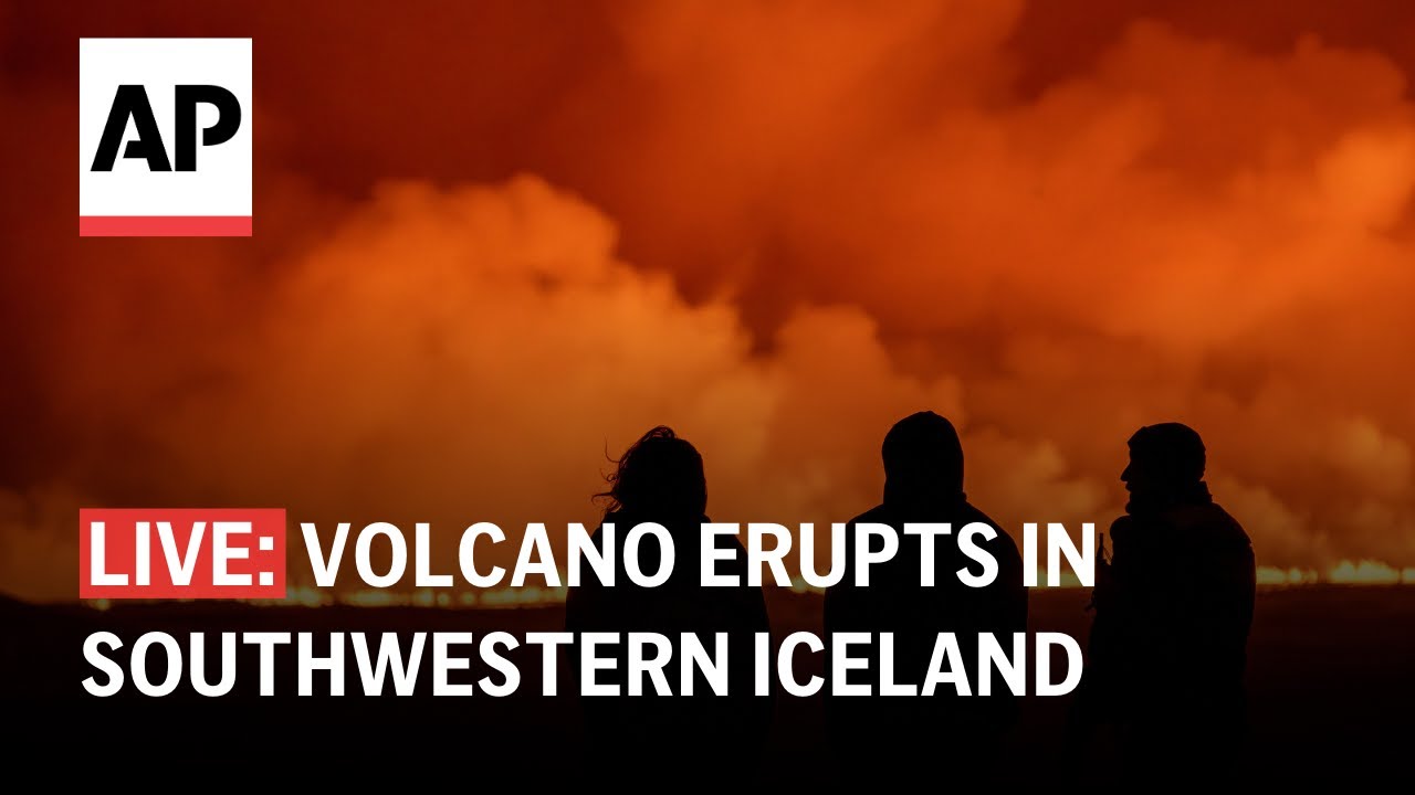 Iceland volcano eruption live: Watch as it erupts near Grindavik - YouTube