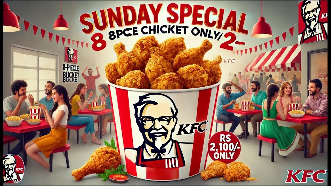 KFC Sunday Special 8pcs Bucket 2,100/= only #kfc #mrwalkerceylon - YouTube
