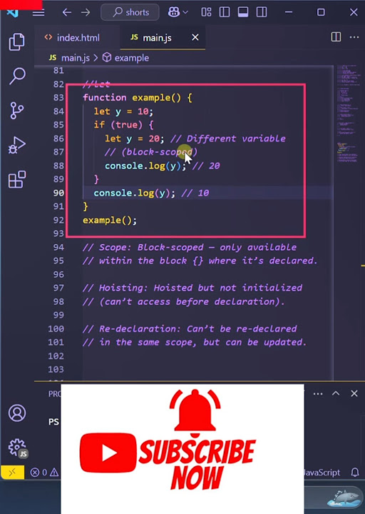 Do you know let?🤔 #coding #snippetcoder #javascriptcoding #reactfrontend #programminglanguage # ...