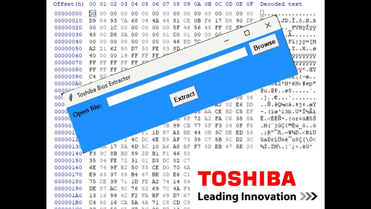 TOSHIBA BIOS EXTRACTION - YouTube