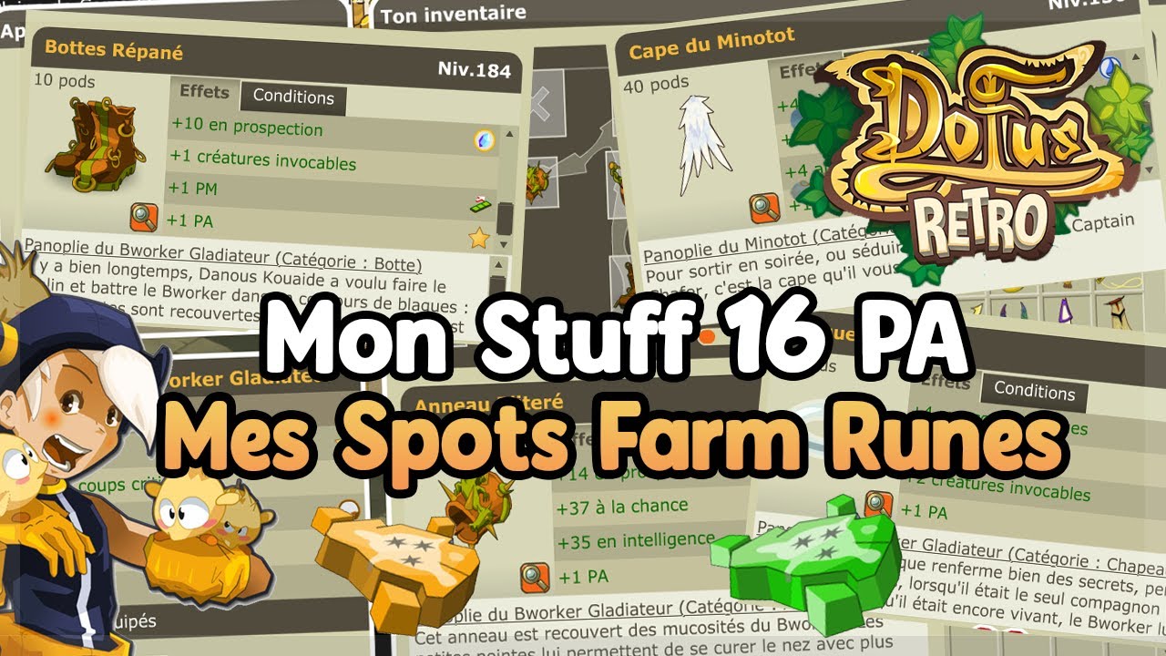 DOFUS RETRO TEMPORIS - J'AI ENFIN EXO MON STUFF + COMMENT J'AI FARMÉ ...