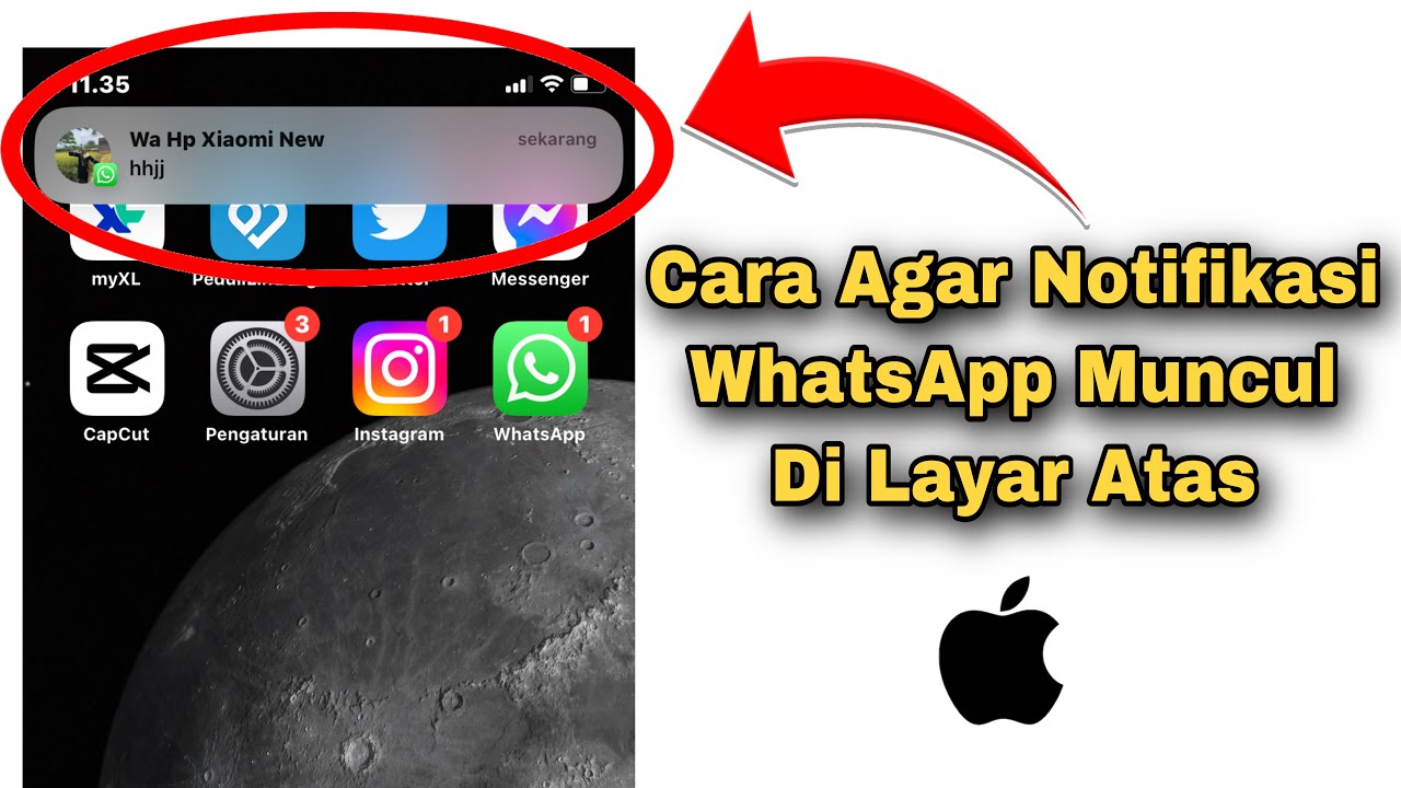 Cara Agar Notifikasi WA Muncul Di Atas Layar iPhone - YouTube