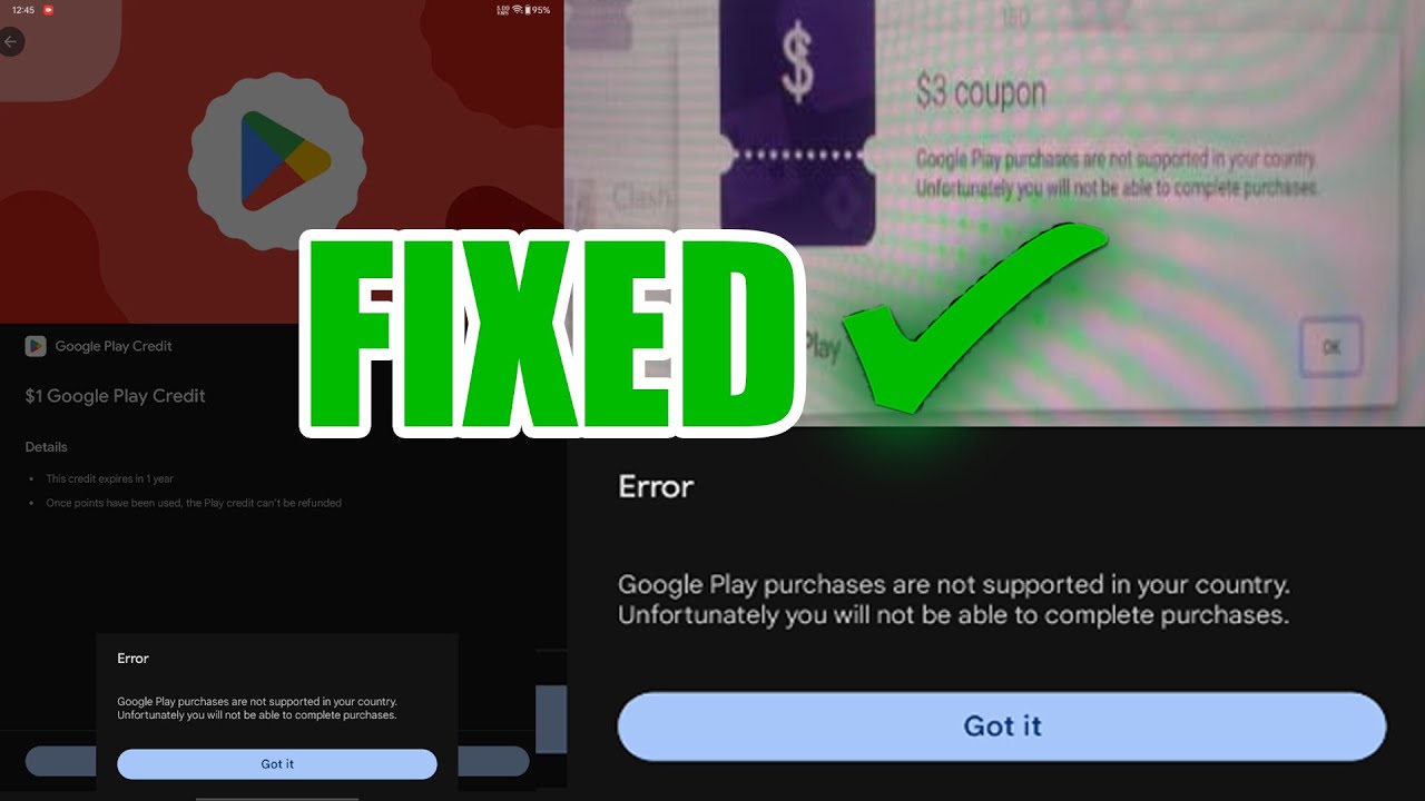 How to Fix Google Play purchases are not supported in your country ...