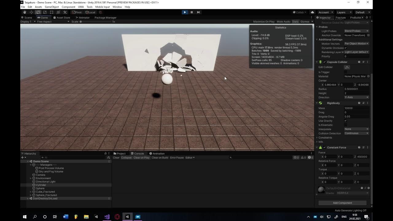 Unity Libre Fracture Demonstration - YouTube