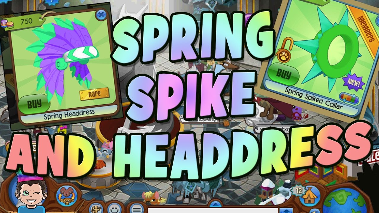 ANIMAL JAM - SPRING HEADDRESS AND SPIKED COLLAR - YouTube