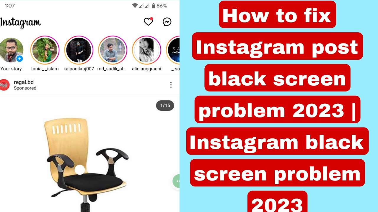How to fix Instagram post black screen problem 2023 | Instagram black ...