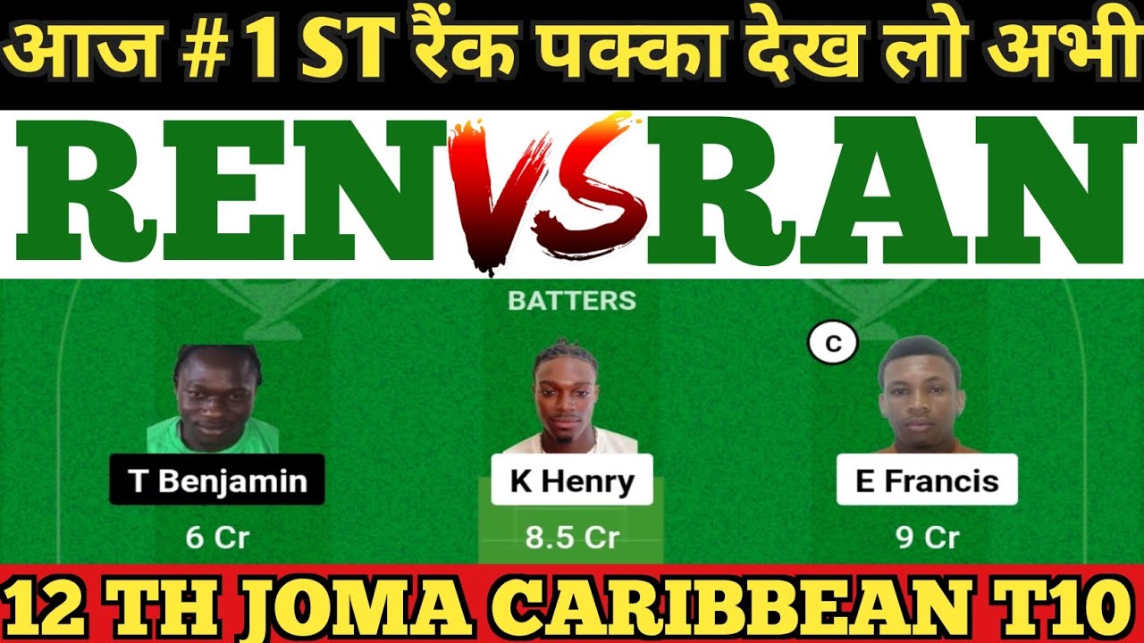REN vs RAN Dream11 Prediction | REN vs RAN Dream11 Team | REN vs RAN ...