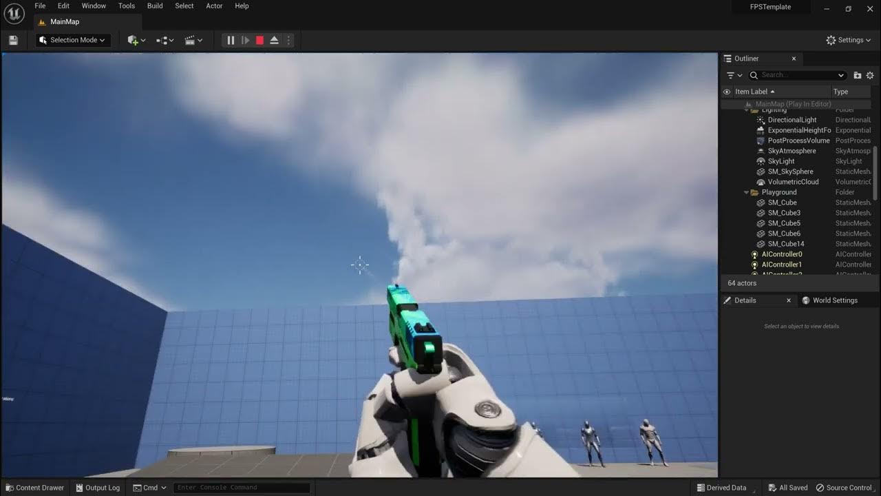 FPS Template Tutorial(FPST v2.2, UE4 Mannequin) - 05 How to use Low poly Shooter Weapon and Anim ...