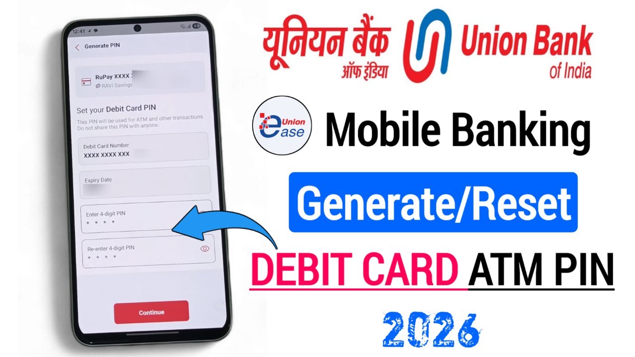 Union Bank Debit Card Pin Generate/Reset by Union Ease- Mobile Banking ...