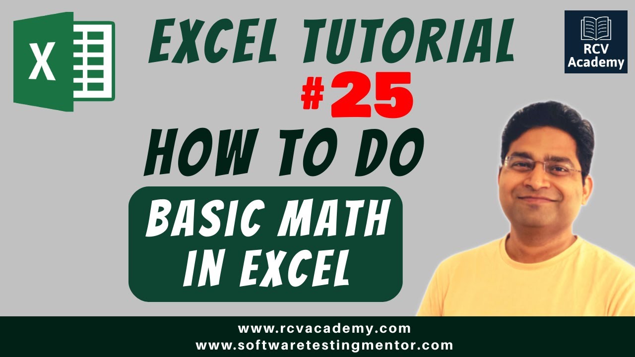 Excel Tutorial 25 How To Do Basic Math In Excel Add Subtract Excel Tutorial 25 How To Do Basic Math In Excel Add Subtract