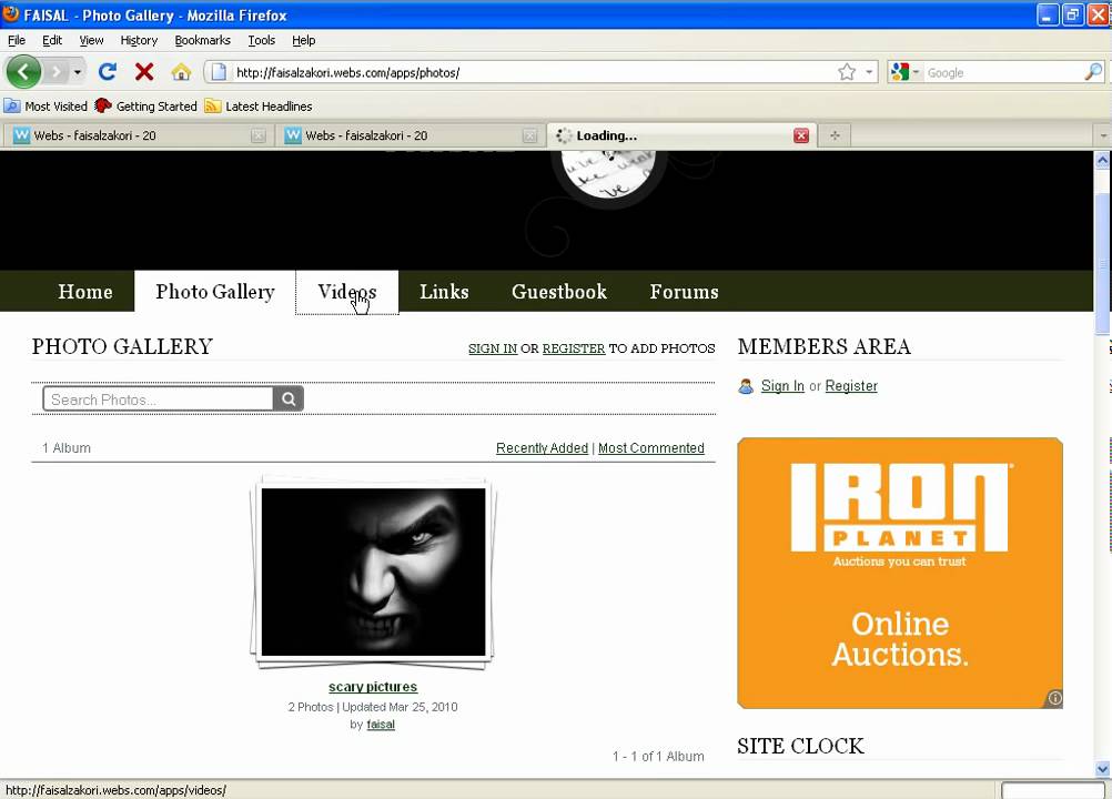 my web site - YouTube