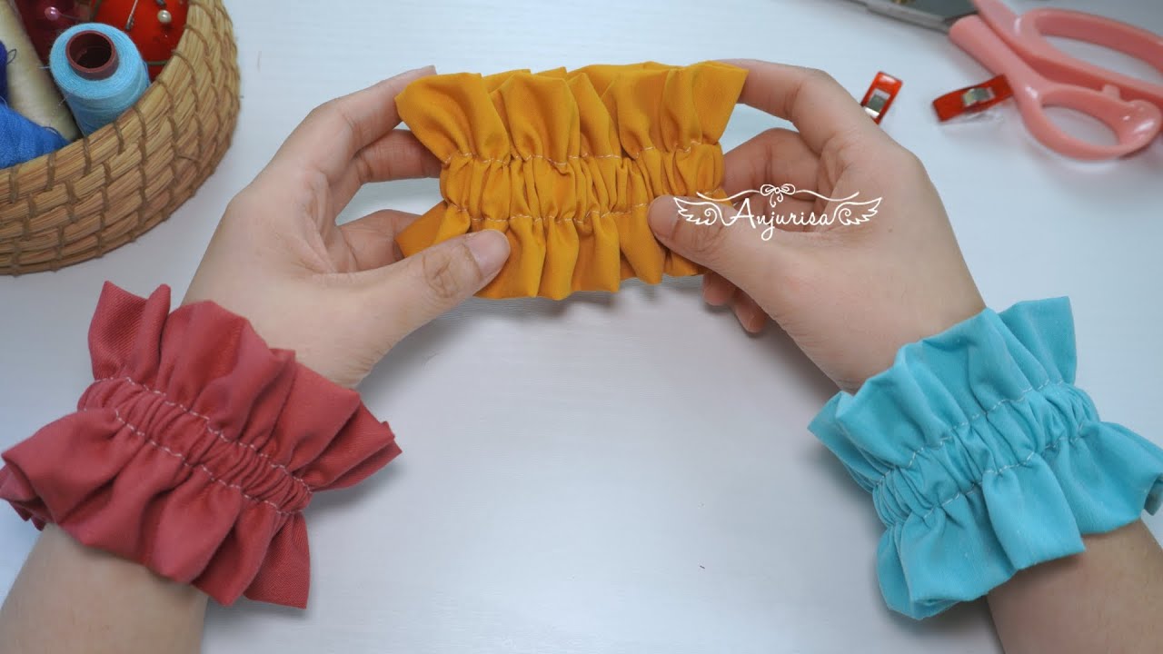 WIDE Scrunchies ️ How to Make Large Scrunchies as Bracelet - DIY ...