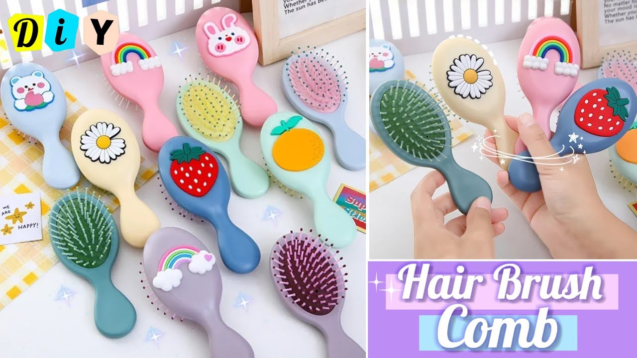 DIY cute hair brush comb _ how to make a cute hair brush comb at home ...