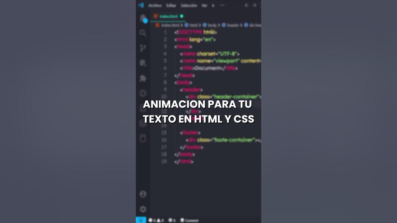 Animación para tu texto en html y css #html #htmlcss #tutorial # ...