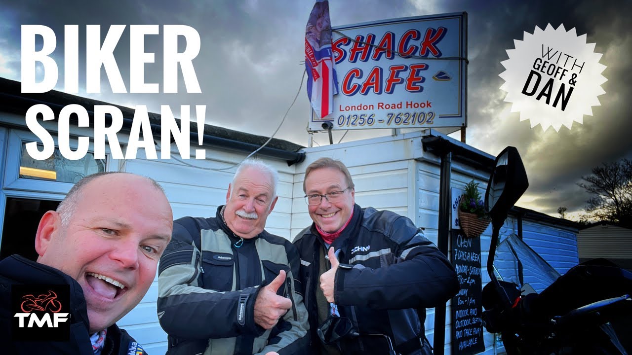 The Shack Cafe at Hook - Biker Scran with Geoff & Dan - YouTube