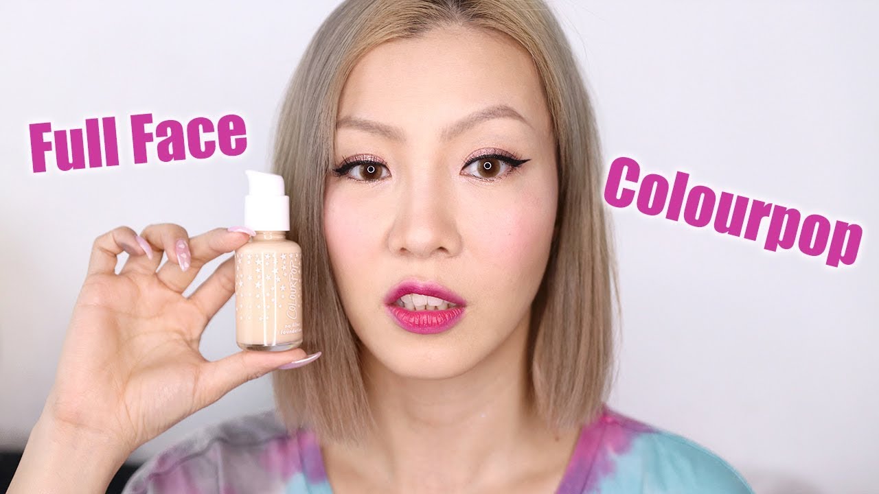 Full Face Colourpop 日常妝 + 粉底測試 | HIDDIE T - YouTube