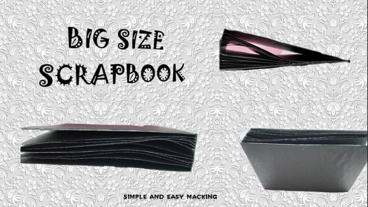 How to make simple easy scrapbook base? A4 size big scrapbook | photo ...