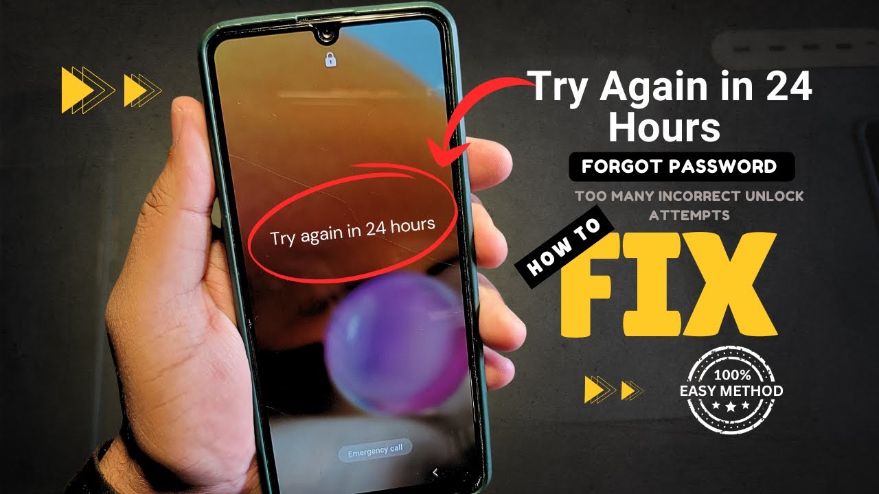 Try Again After 24 Hours on Samsung A32 | Forgot Password | Too Many ...