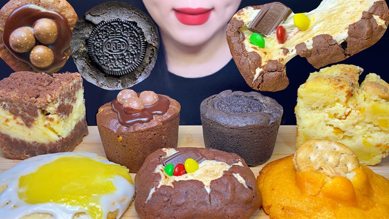 ASMR S'MORE COOKIE,CHEESE COOKIE,CUPCAKE,CRUNCHY CRUMBLE EATING SOUNDS ...