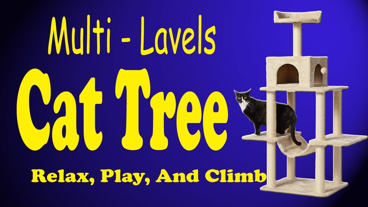 Multi-Level Cat Tree with Scratching Posts I Cat Tree for playing ...