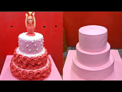 New Barbie Doll Cake design | 3 Step Doll Cake Decorating | grle ...