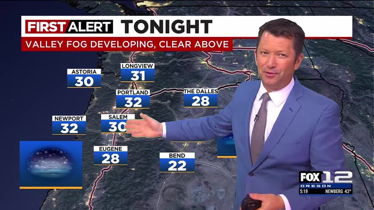 FOX 12 Oregon Monday evening weather forecast for Portland (12/9) - YouTube