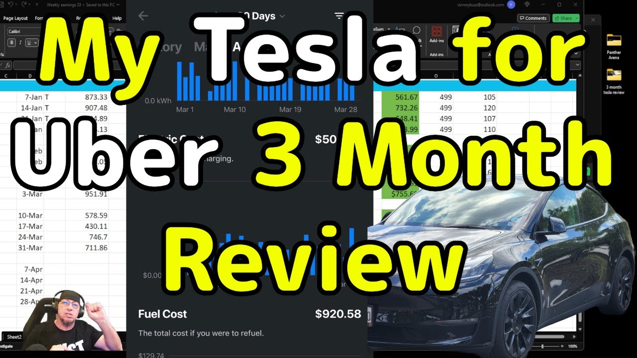 Tesla for Uber 3 month Review | Uber Driver Lyft Driver - YouTube