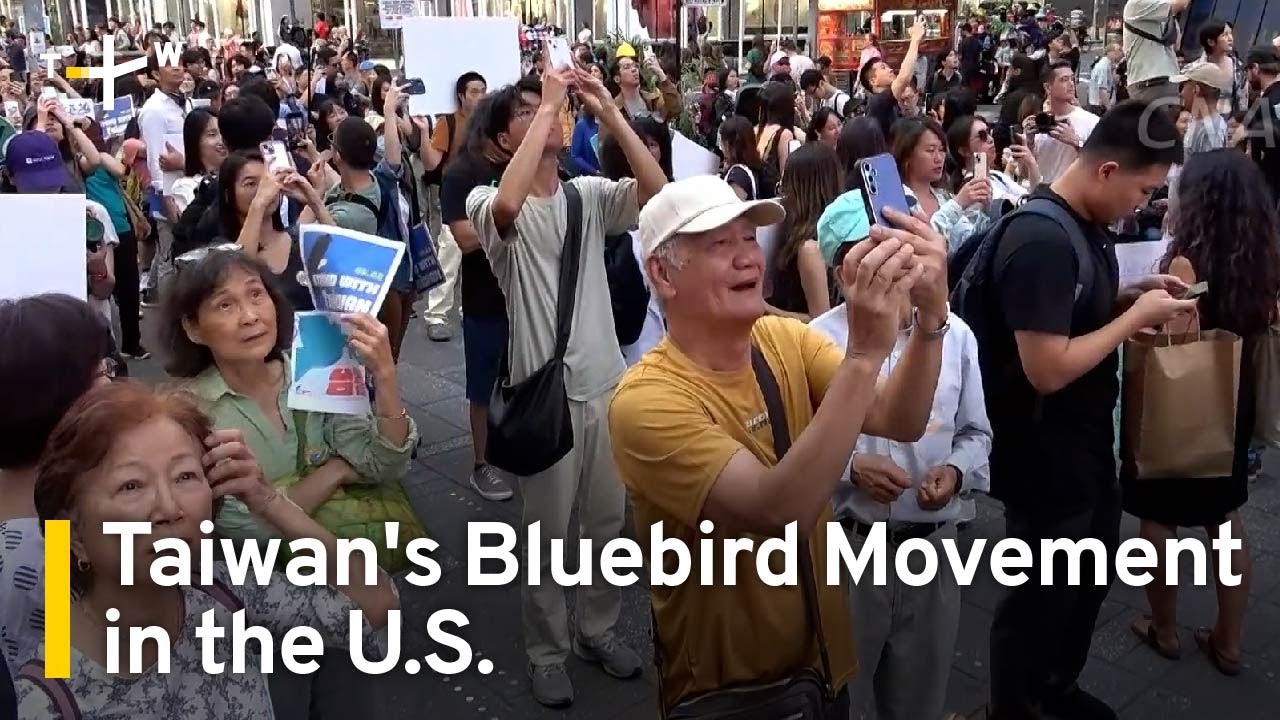 Taiwan's Bluebird Movement Supporters Rally in New York and Los Angeles ...