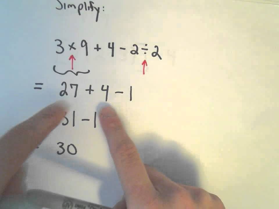 The Order of Operations, Example 2 - YouTube