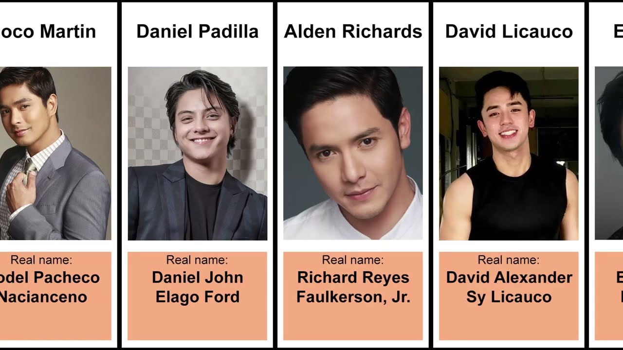 Filipino Actors and their real full names - YouTube