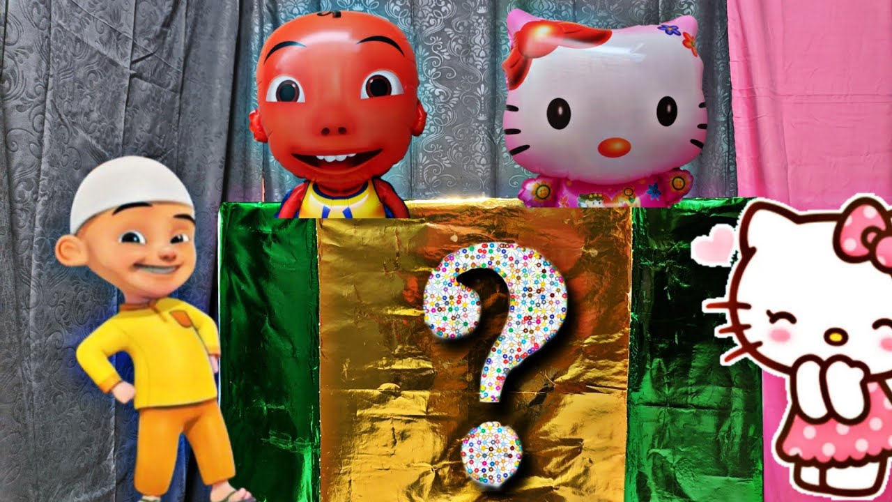 balon upin dan marsha berburu mainan didalam kotak ajaib😯 - YouTube