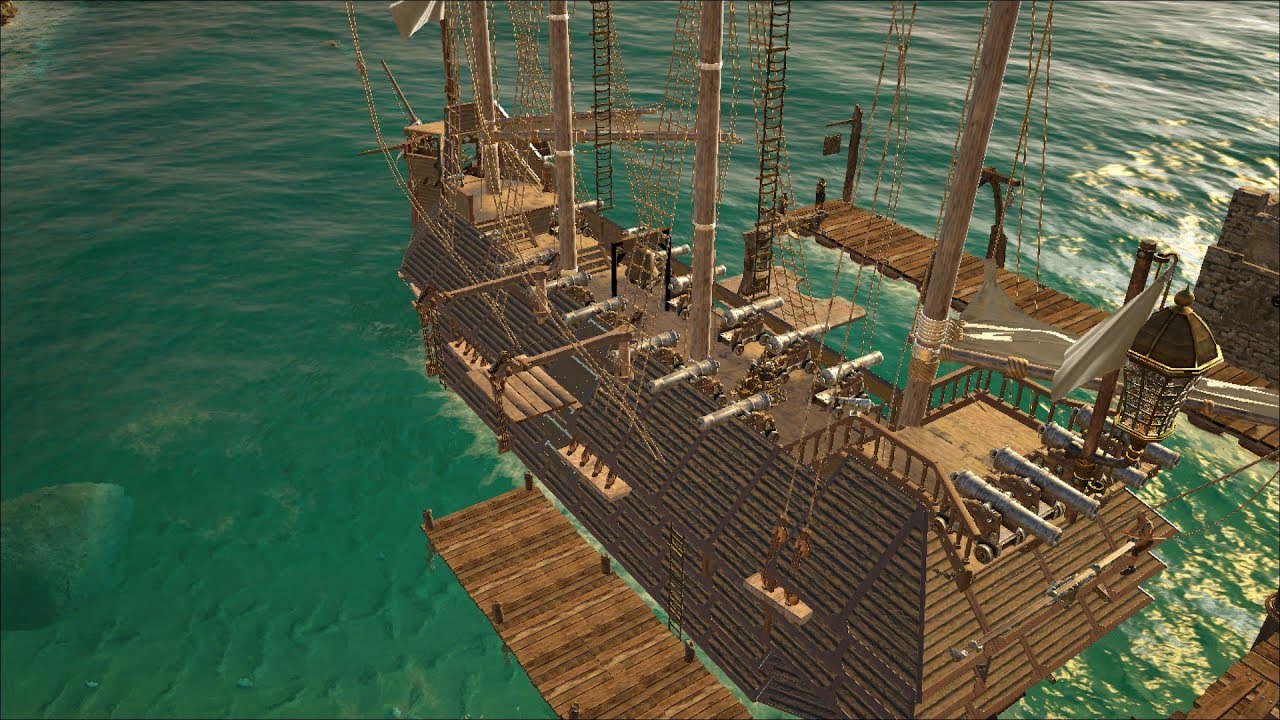 Atlas gameplay : tuto build insunkable schooner, for xbox , with the ...