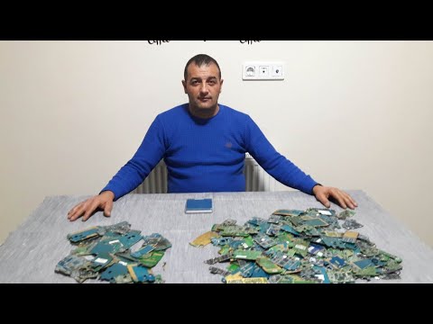 TELEFON BORDLARINDAN ALTIN ÇIKARMA -  EXTRACTING GOLD FROM PHONE BOARDS