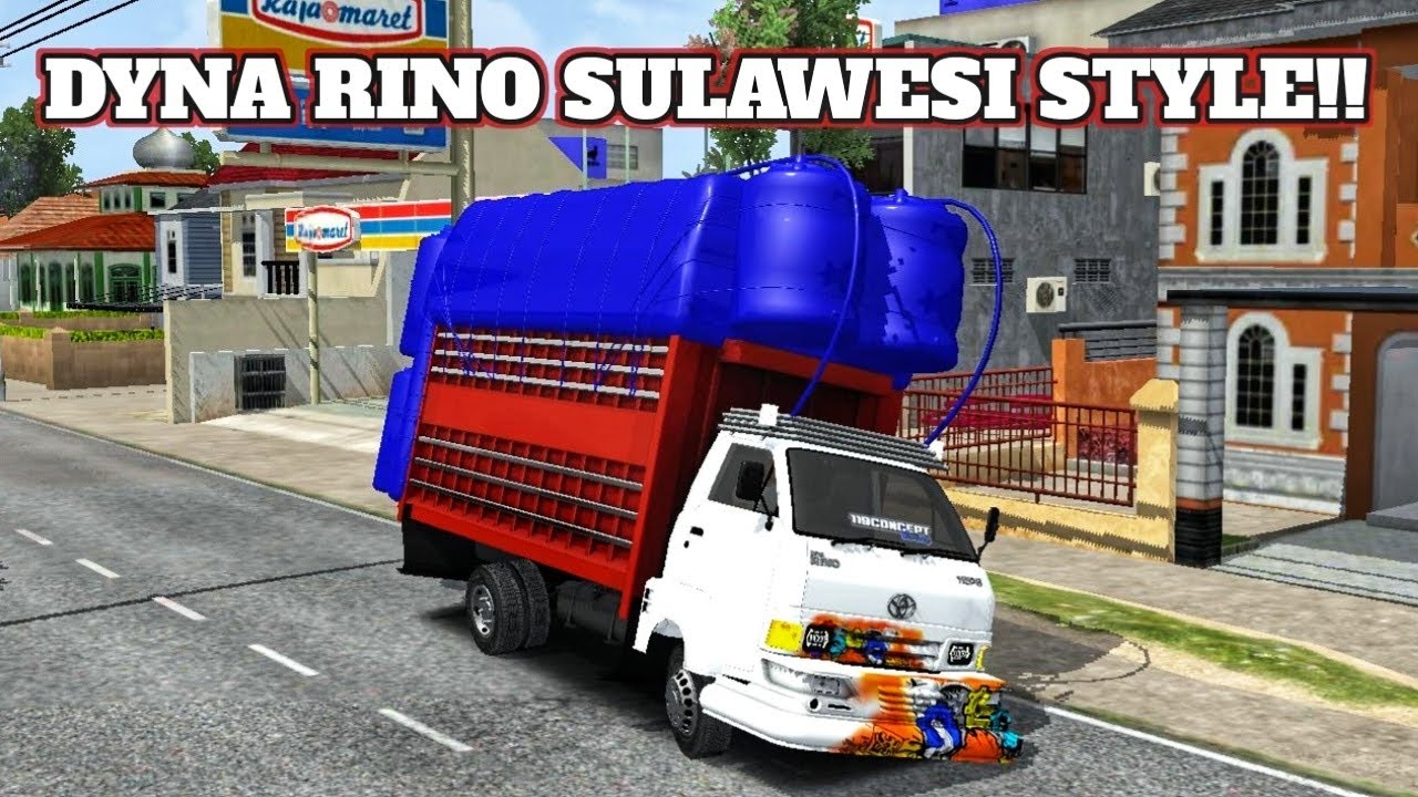 MENOLAK TUA‼️REVIEW MOD BUSSID TERBARU TRUK TOYOTA DYNA RINO SULAWESI ...