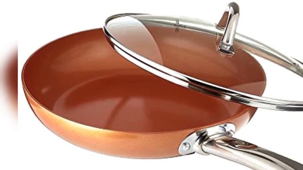 Copper Chef 10 Inch Round Frying Pan With Lid - Skillet with Ceramic ...