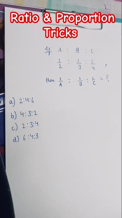 Ratio And Proportion Tricks | Maths on Ratio and Proportion | Arithmetic Tricks #shorts #tricks ...