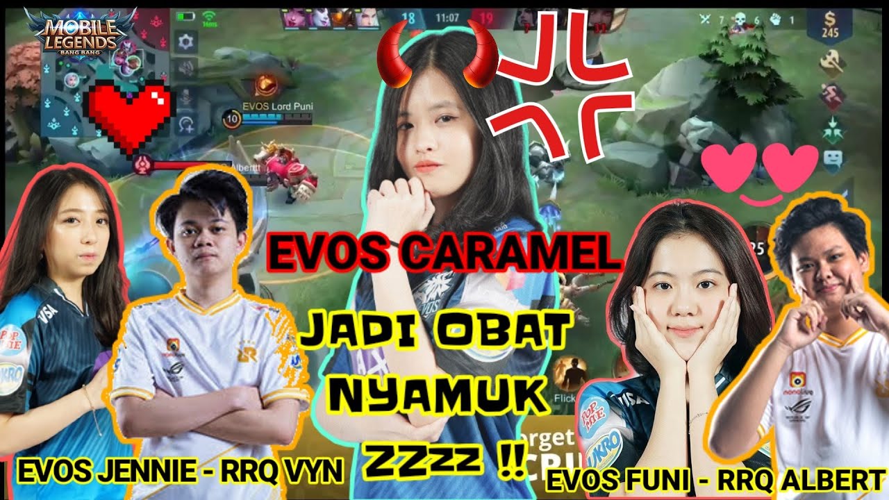 KOLABORASI DUO BUCIN - RRQ ALBERT - EVOS FUNI - RRQ VYN - EVOS JENNIE ...