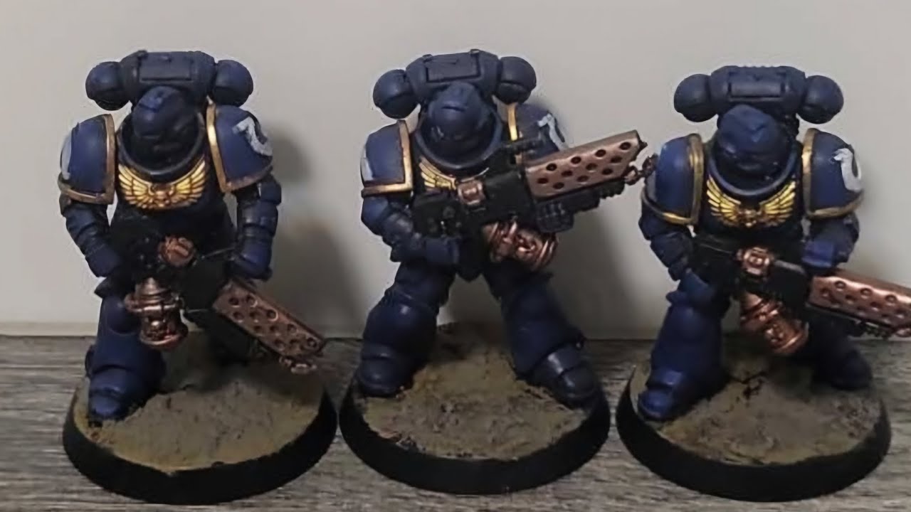 Warhammer 40000 . Infernus marines Ultramarine from painter-set - YouTube